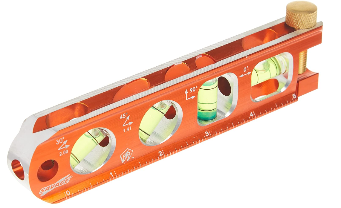6 Inch Savage Magnetic Billet Torpedo Level with Brass Pipe Clamp